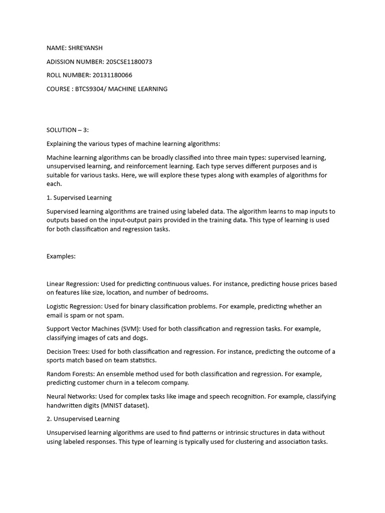 Shreyansh_answer_3 | PDF | Statistical Classification | Machine Learning Shreyansh_answer_3 | PDF | Statistical Classification | Machine Learning