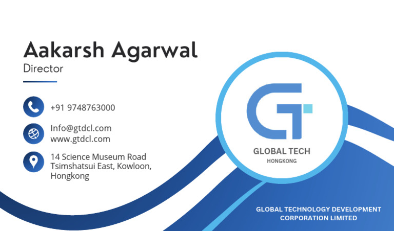 Aakarsh GTDCL Business Card | PDF