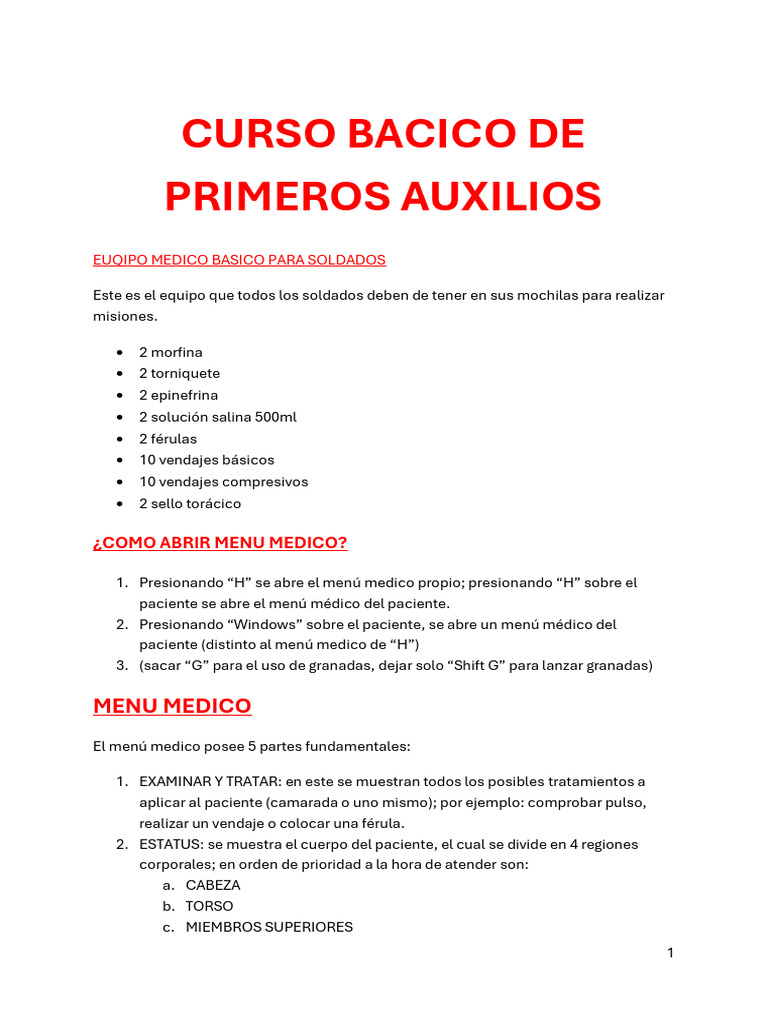 Primeros Auxilios Basicos Comando 99 | PDF | Reanimación cardiopulmonar | Sangrado