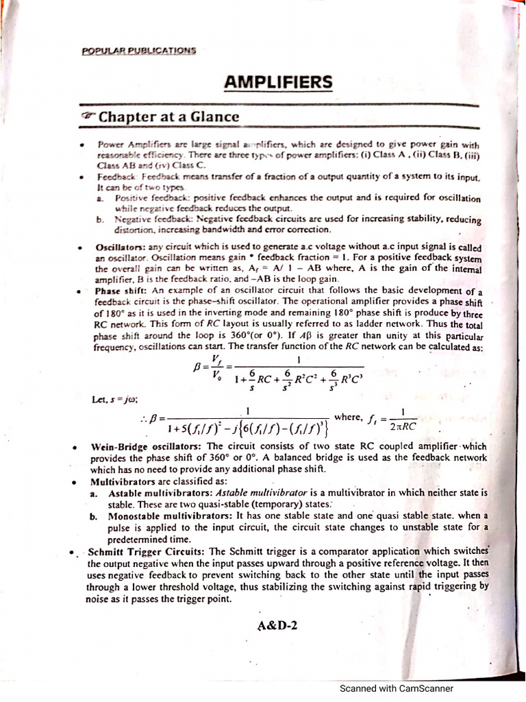 Analog & Digital Electronics (ESC-301) | PDF