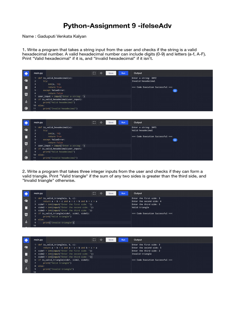 Python Programs for Validation Tasks | PDF
