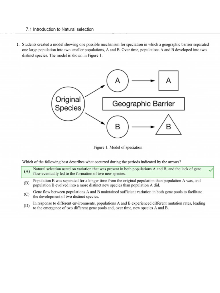 7.1 Introduction To Natural Selection | PDF