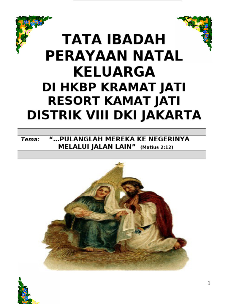 IBADAH-ACARA-NATAL-KELUARGA HKBP | PDF