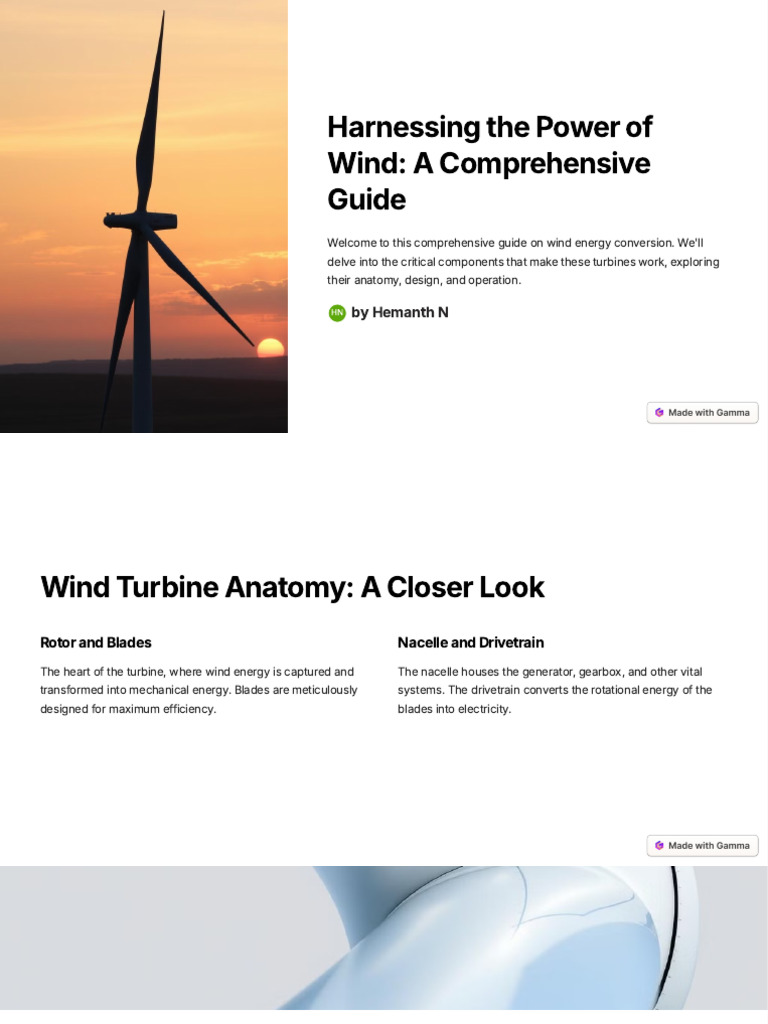 Harnessing the Power of Wind a Comprehensive Guide | PDF | Electric ...
