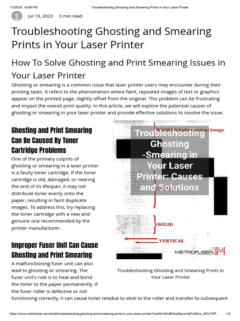 Troubleshooting Ghosting and Smearing Prints in Your Laser Printer ...