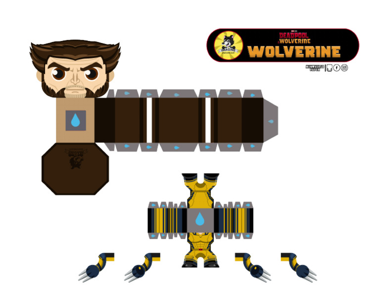 Wolverine (D&W) V1 by Imagine Minipapercraft | PDF