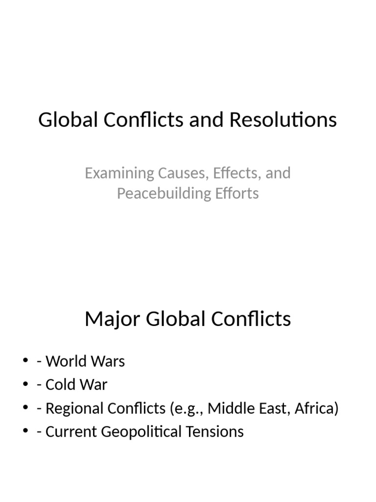Global_Conflicts_and_Resolutions | PDF