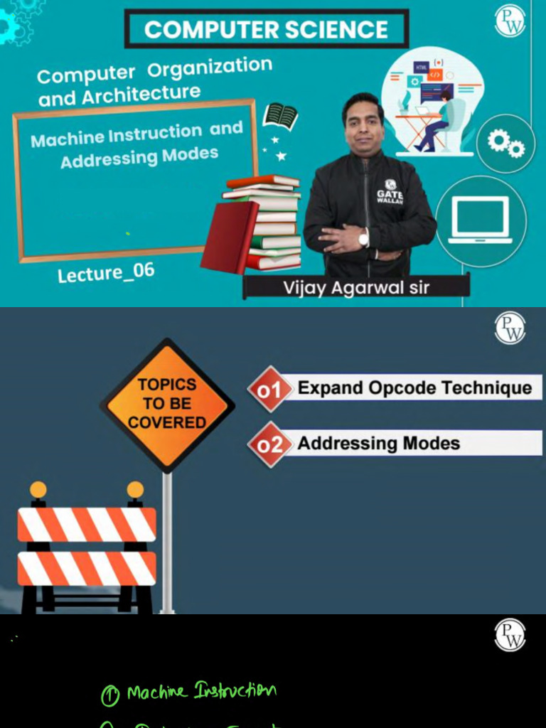 Machine Instruction & Addressing - Class Notes | PDF
