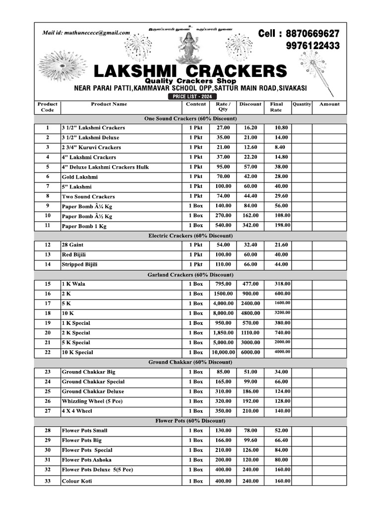 Lakshmi Crackers (2) | PDF