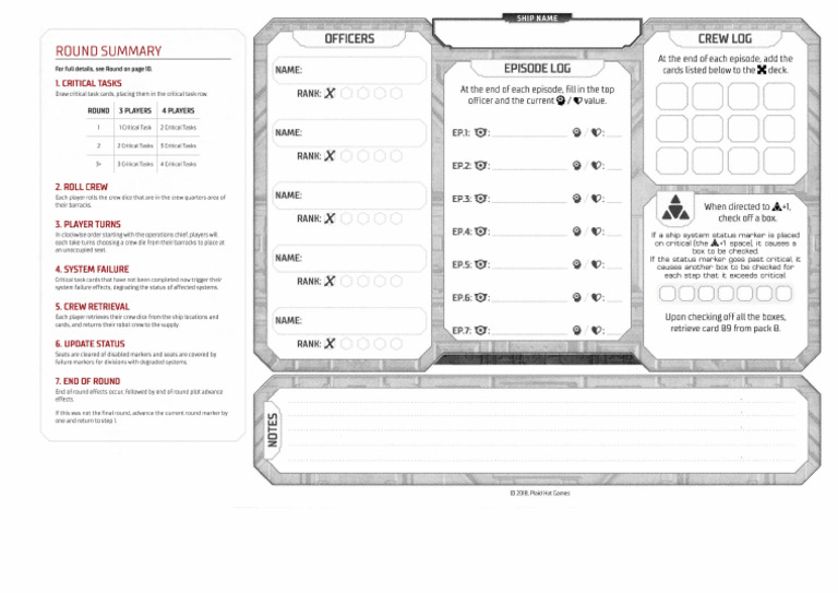 GEN7 - Corrected Ship Log Card | PDF