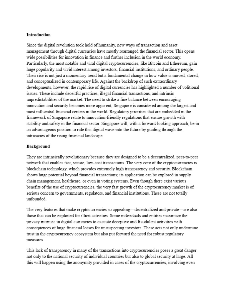 Singapore's Crypto Regulatory Vision | PDF | Cryptocurrency | Computer Security