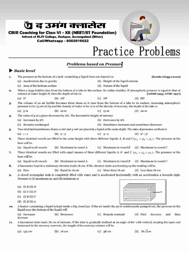 fluid-mechanics-practice-problem (1) (1) (1) | PDF