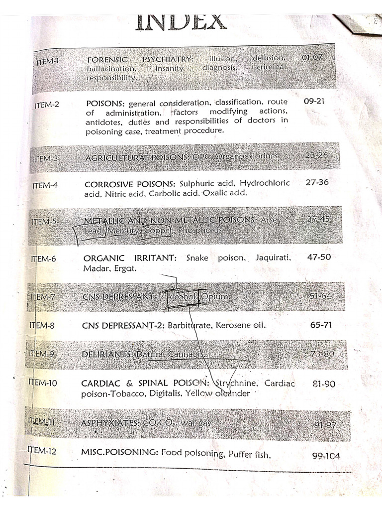 Poison Sheet 1 | PDF