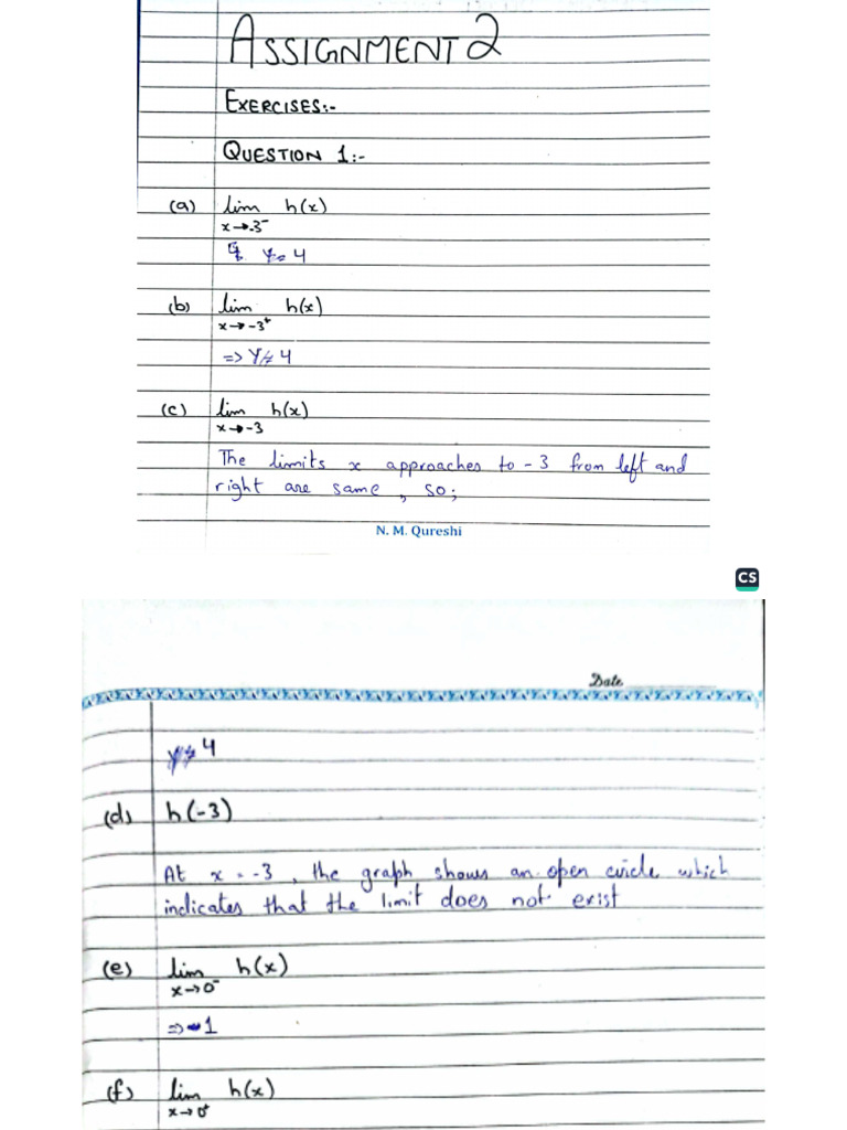 Calculus Assignment 2 Till Q5 | PDF