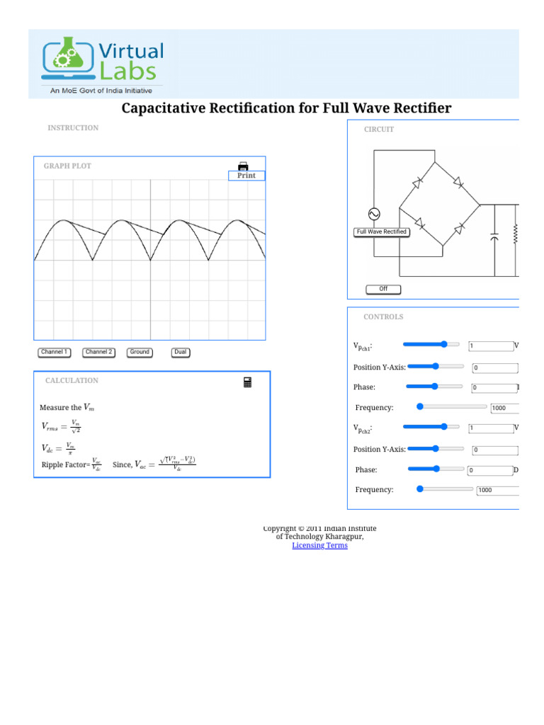 Capacitative Rectification-Full Wave Rectifier | PDF | Rectifier | Telecommunications Engineering