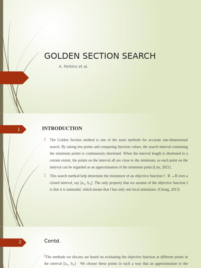 A Sample Final Project (On GOLDEN SECTION SEARCH) | PDF | Applied ...