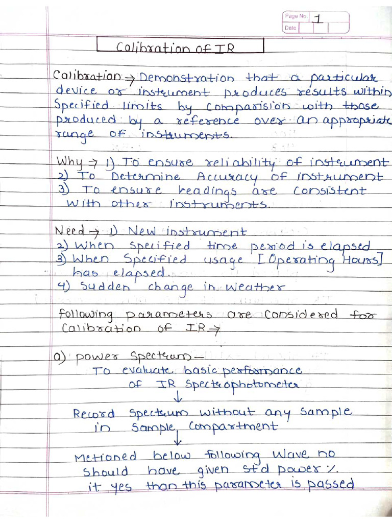 Calibration of IR | PDF