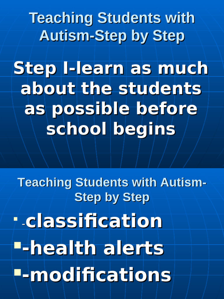 Teaching Students With Autism Step by Step | PDF | Imitation | Classroom