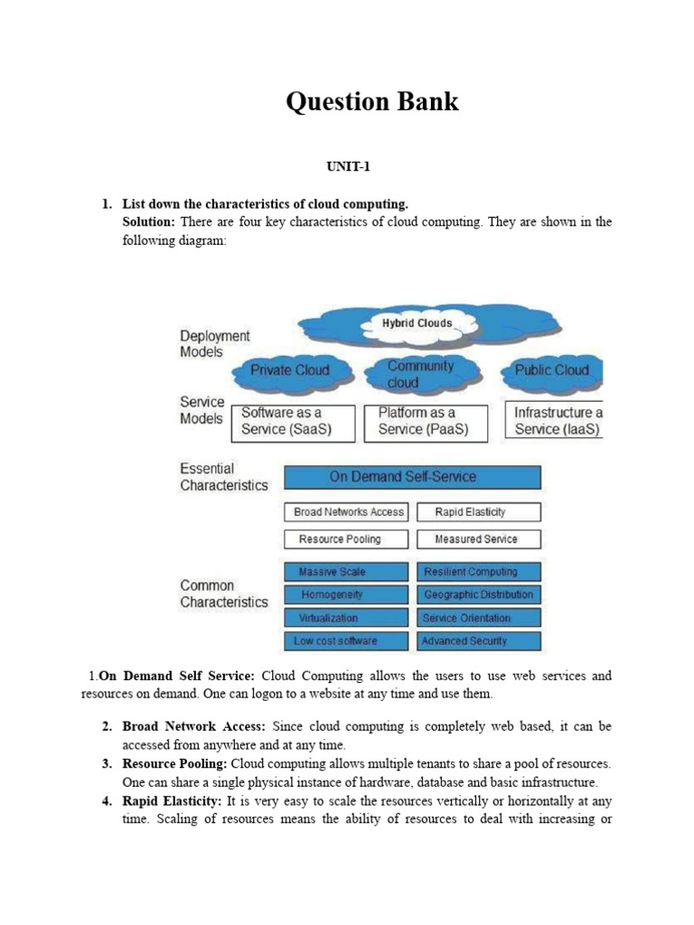 Question Bank of Cloud Computing KCS-713 | PDF | Cloud Computing | Virtualization