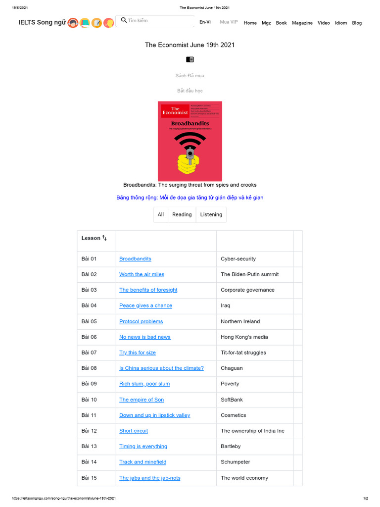 The Economist June 19th 2021 Table of Content | PDF | Economies