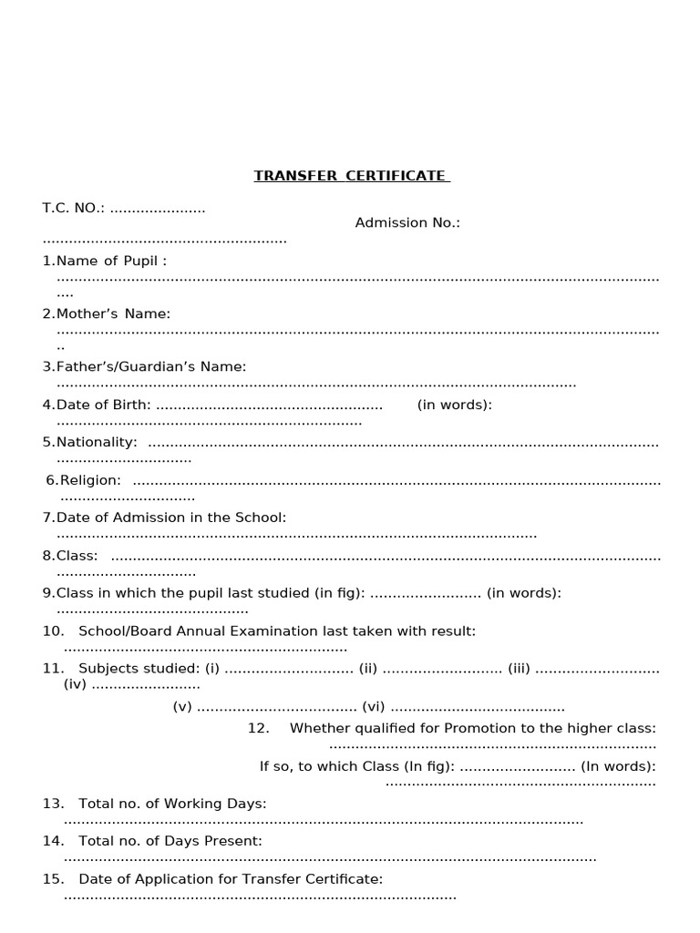 SAMPLE-TC | PDF | Educational Stages | Schools