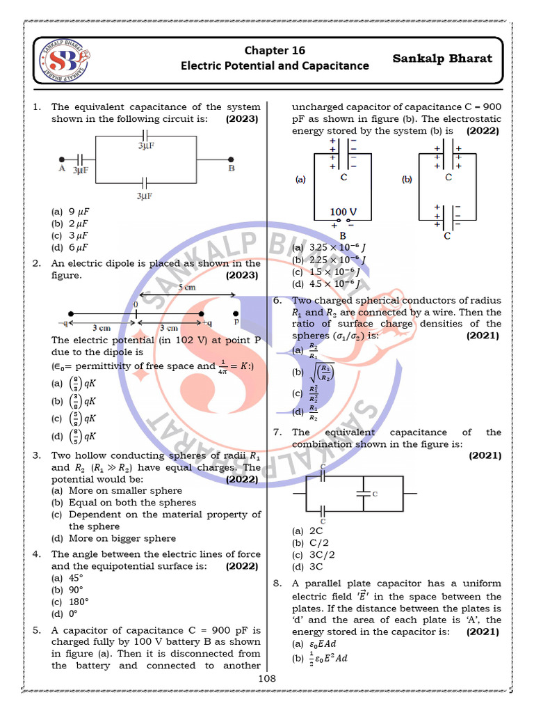Dielectric Effects on Capacitor Energy | PDF | Capacitance | Capacitor