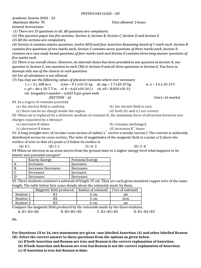 Class XII PHY PR B | PDF | Photoelectric Effect | Electron