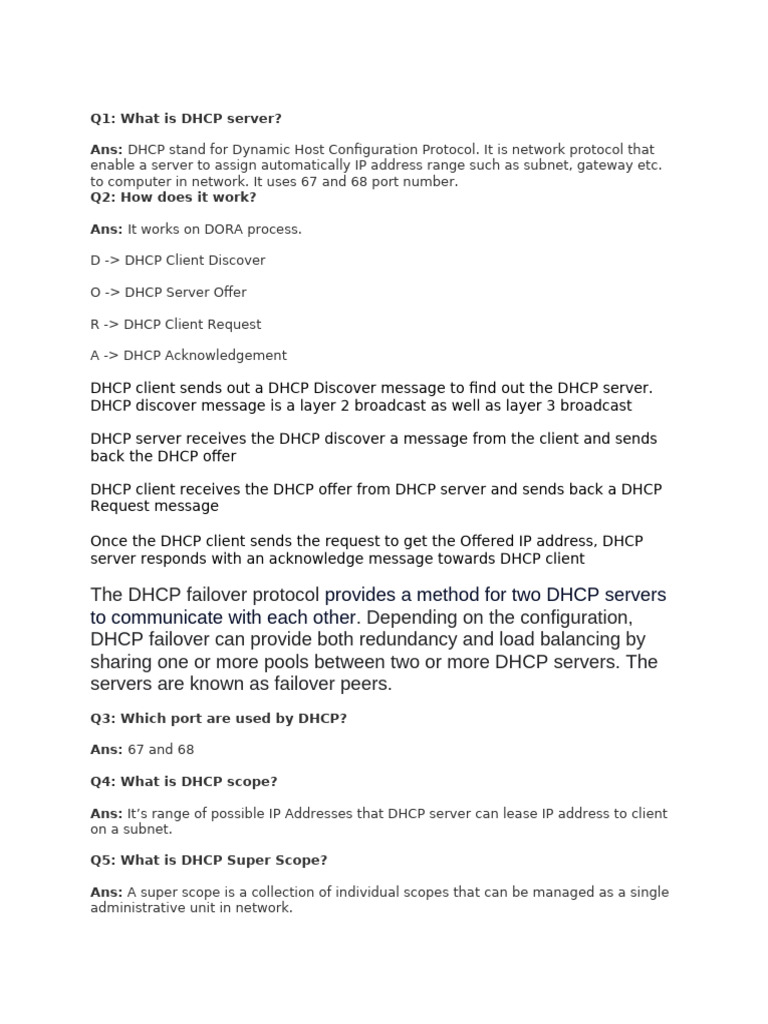DHCP | PDF | Ip Address | Telecommunications