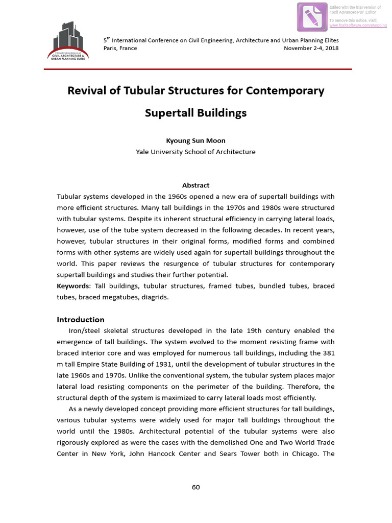 Revival of Tubular Structures in Supertall Buildings | PDF | Real ...
