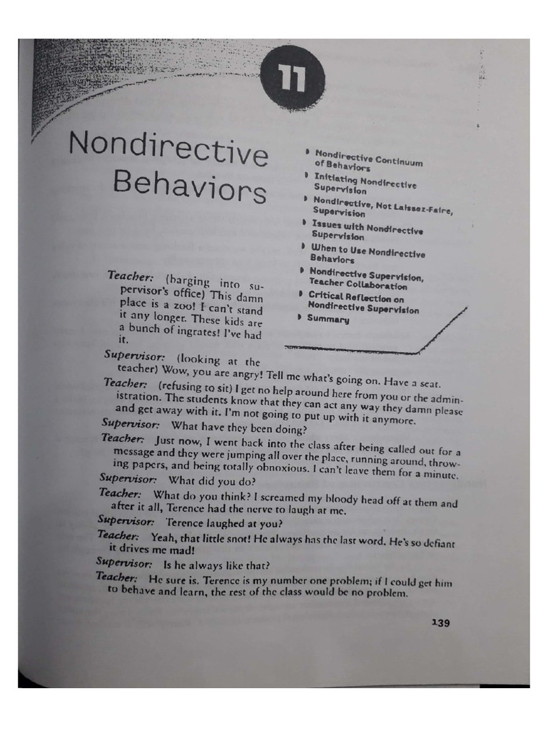 Non Directive Behavior | PDF