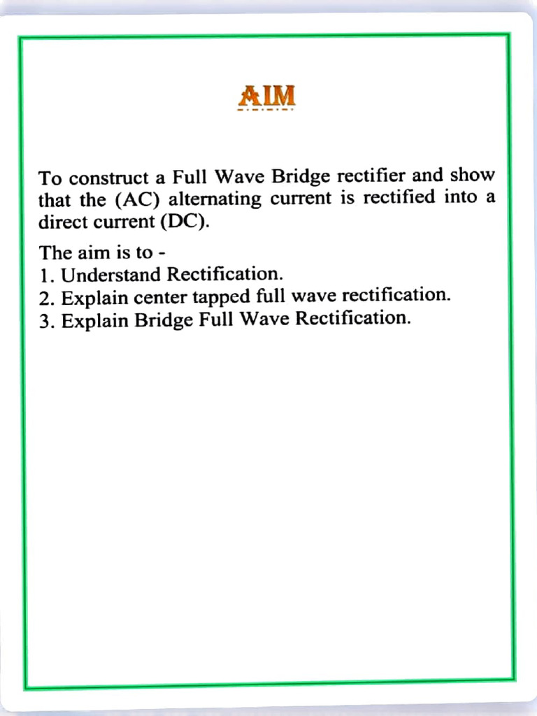 Full Wave Rectifier 1 | PDF | Rectifier | Direct Current