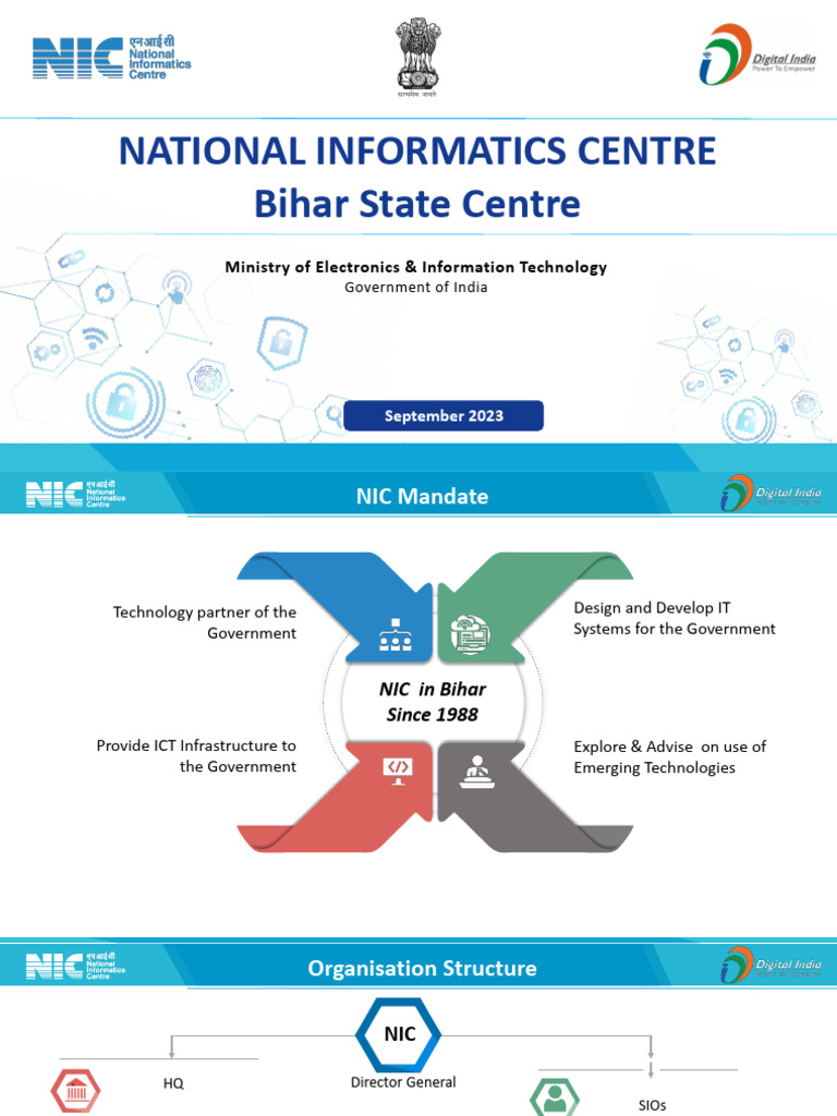National Informatics Centre Bihar State Centre: Ministry of Electronics ...