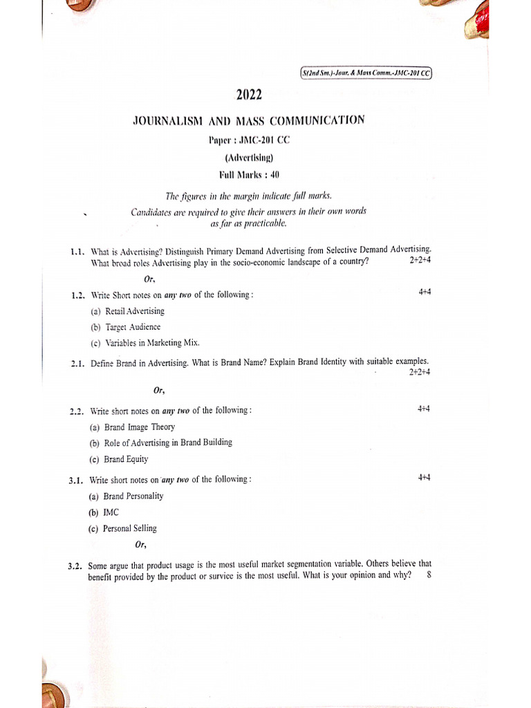 2022 Qs Paper Sem 2 | PDF