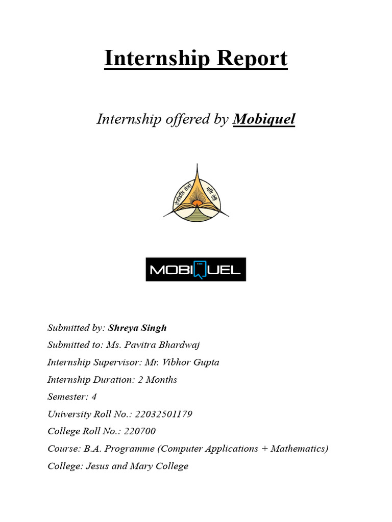 Internship Report | PDF | Client–Server Model | Databases Internship Report | PDF | Client–Server Model | Databases