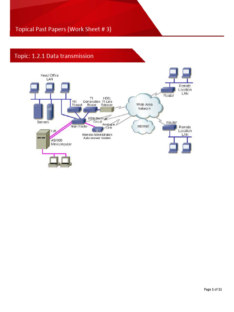 1.2.1 Data transmission | PDF | Computer Network | Computer Data Storage