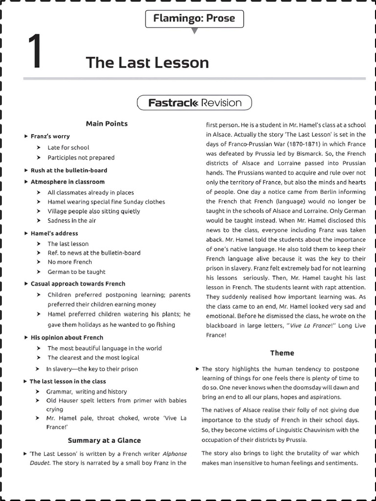last lesson | PDF