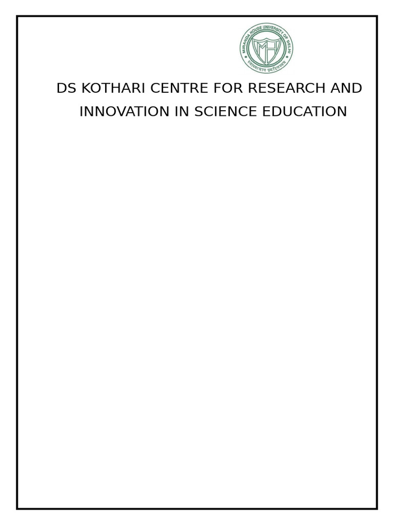 DS Kothari Centre For Research and | PDF