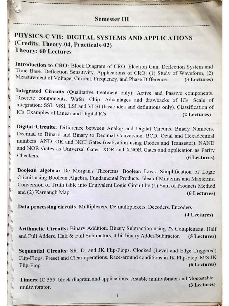 Notes (Digital Systems and Applications) | PDF