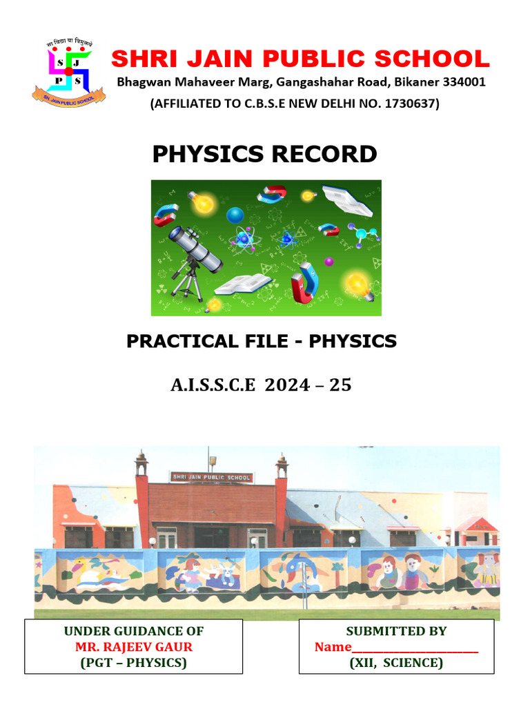 Practical File Physics 1 | PDF