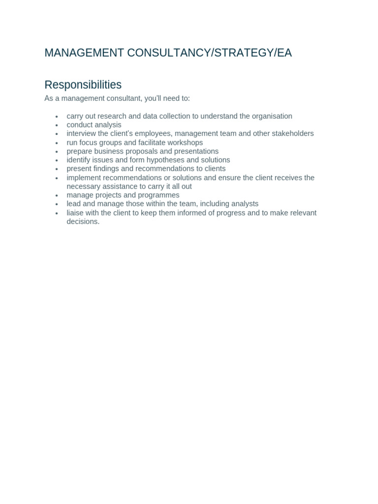 Management Consultancy | PDF