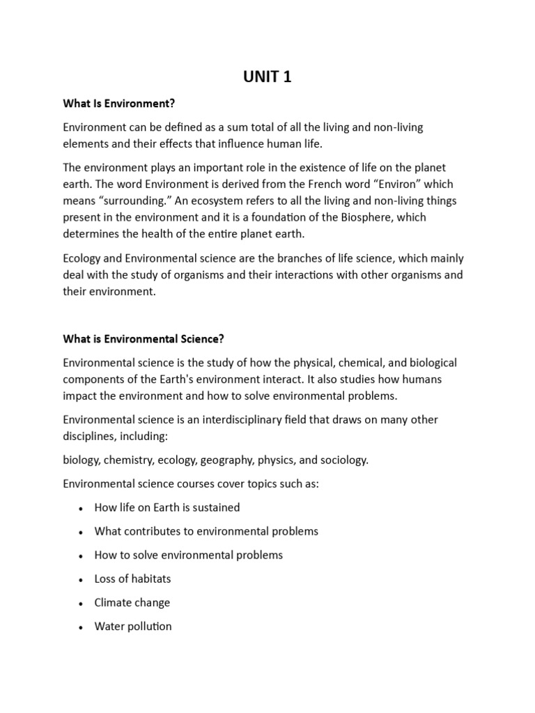 EVS Unit 1 | PDF | Nuclear Fusion | Nuclear Fission