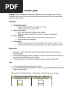 Sudan III Test for Lipid Detection | PDF
