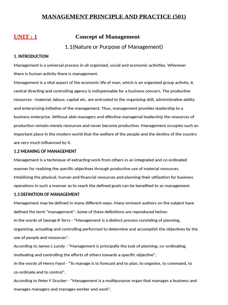 Management Principle and Practice | PDF | Science | System