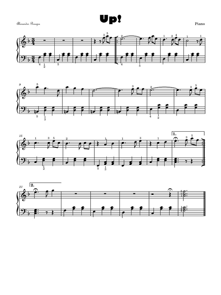 Piano Sheet Music by Alexander Ricapa | PDF