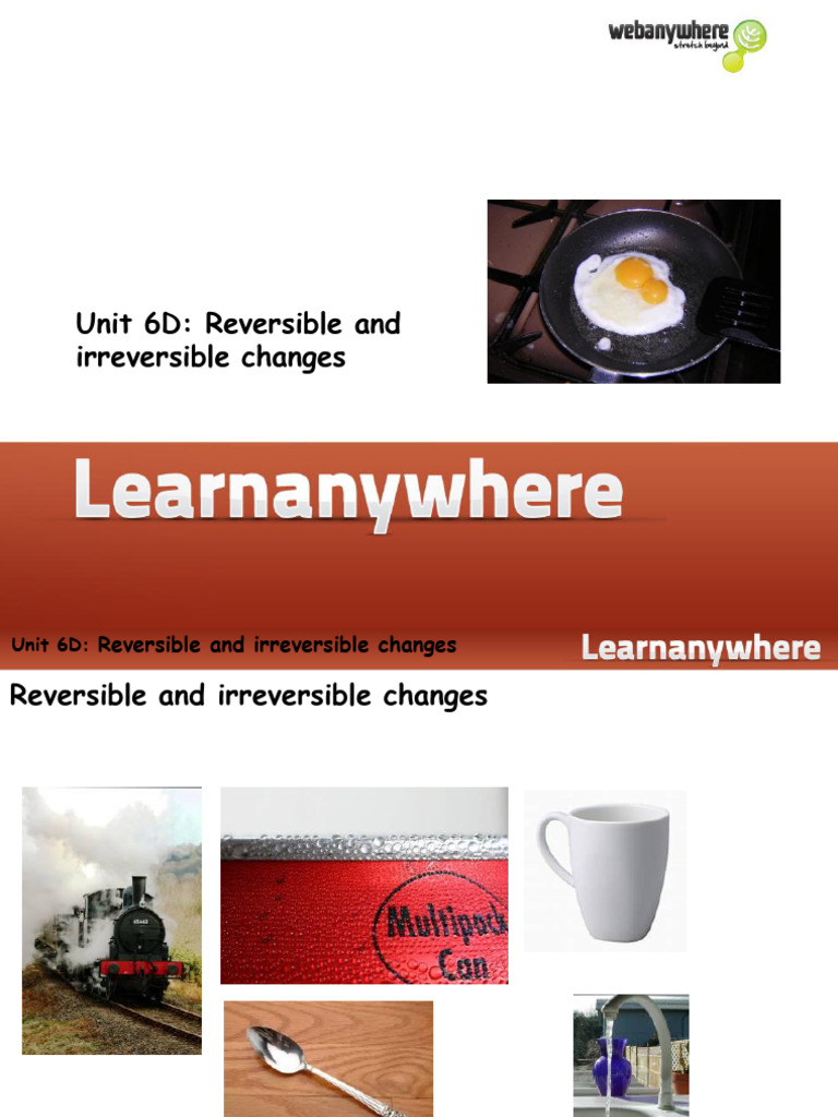 Reversible Irreversible Changes | PDF | Solubility | Water