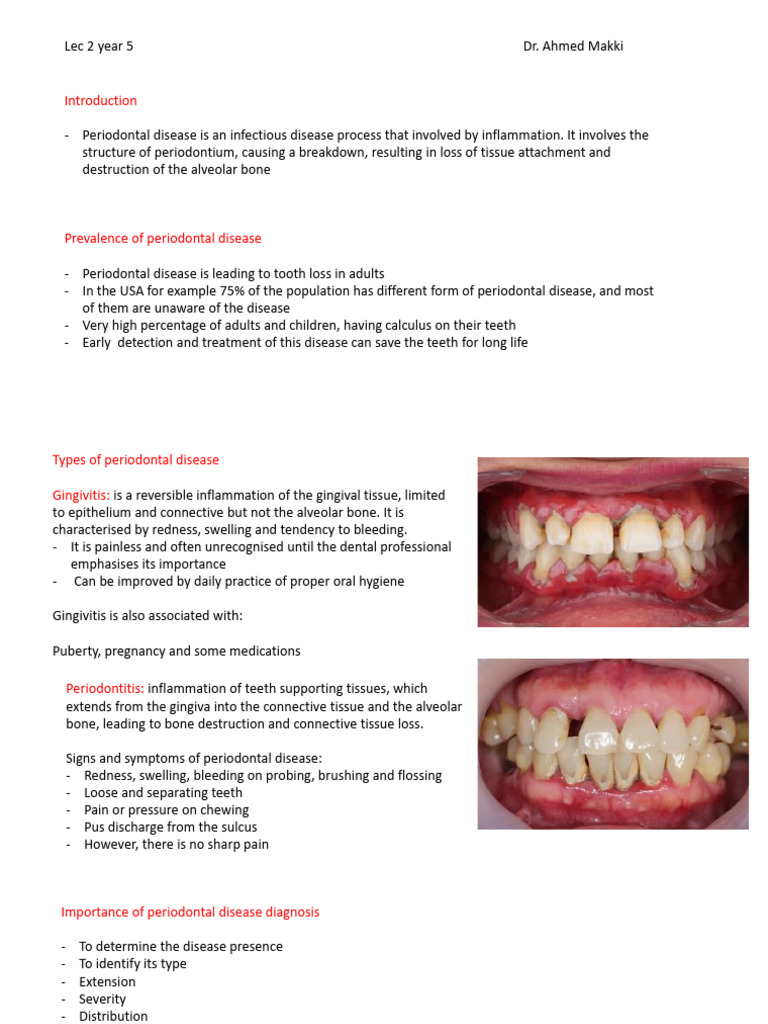 Lec.2 stage 5 perio | PDF | Periodontology | Human Tooth