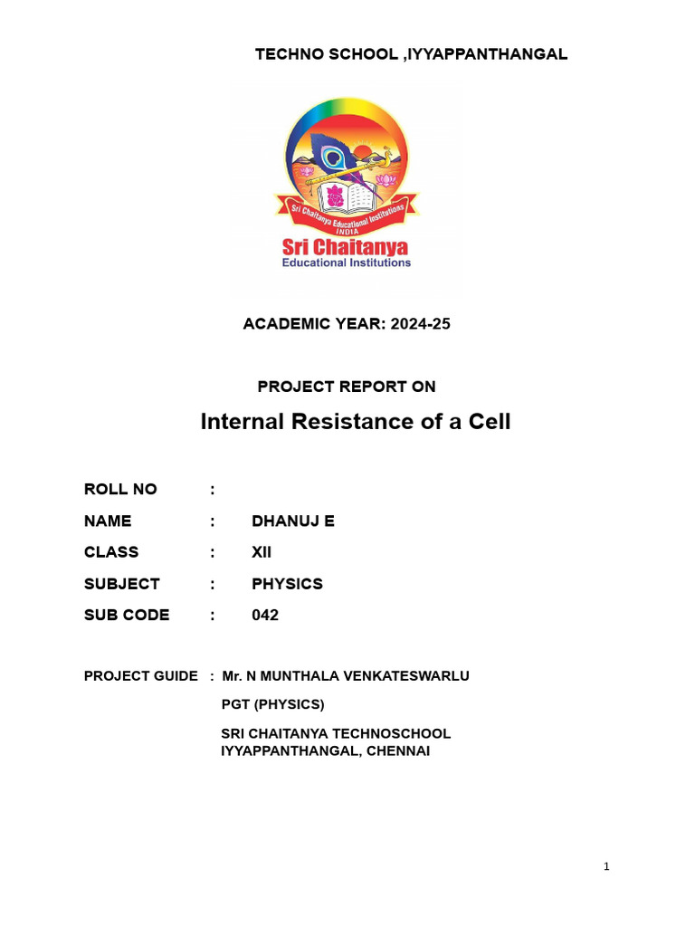 Physics Project File Dhanuj | PDF