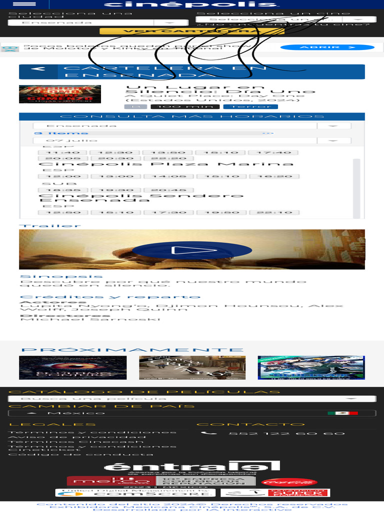 Un Lugar en Silencio Día Uno Cinépolis ENTRA 2 | PDF