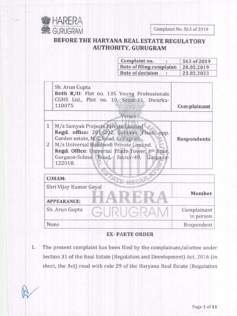Rera Order Same Project | PDF | License | Municipal Solid Waste