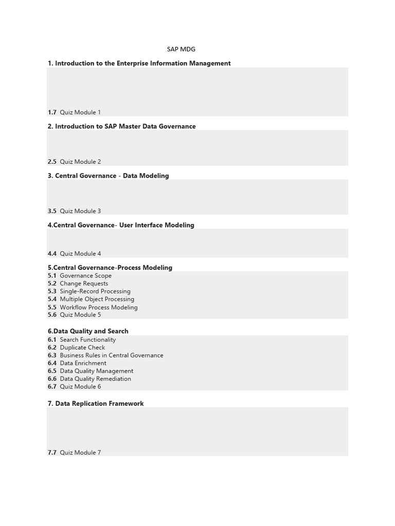 SAP Master Data Governance Overview | PDF | Analytics | Data Quality